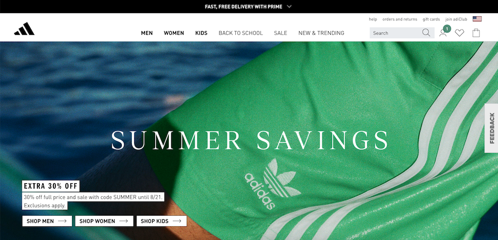 아디다스 프로모션 코드 20% 2026년 XNUMX월 - oxiDeals