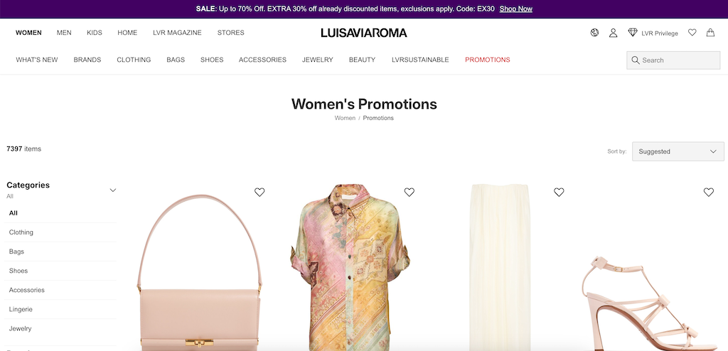 Slevové kódy LUISAVIAROMA 30% v říjnu 2025 - oxiDeals